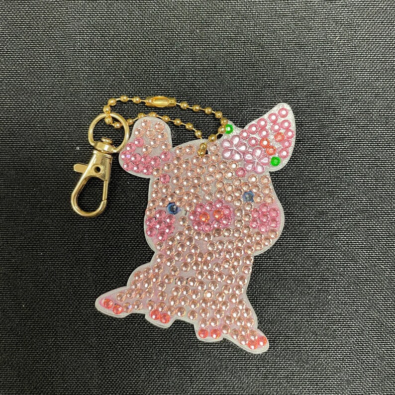 Diamond Art Cute Piglet Keychains/bag Tags/fan Pulls/ornaments ...