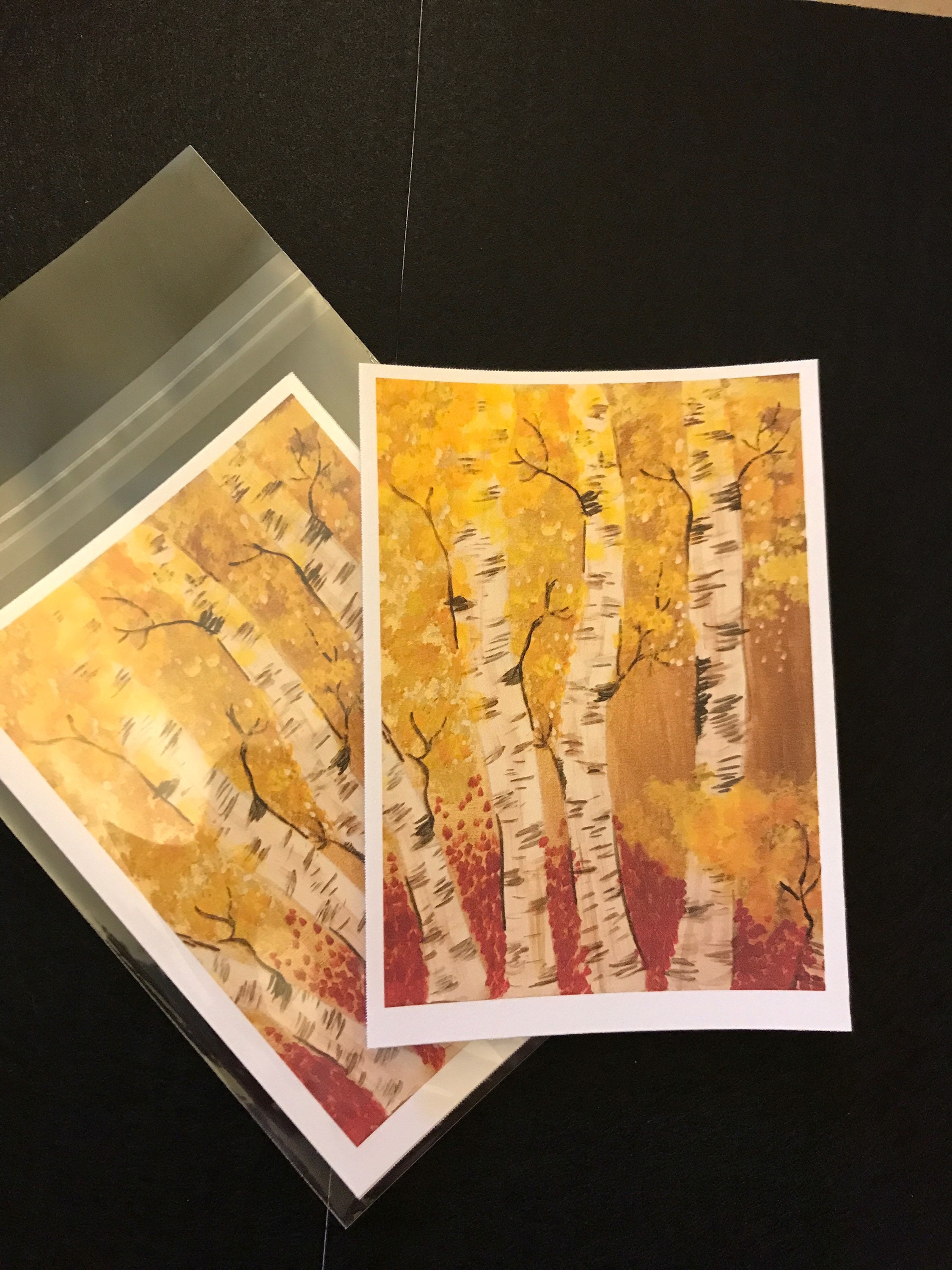 6-pk Halloween and Fall Postcards or Frameables|handmade Postcards ...