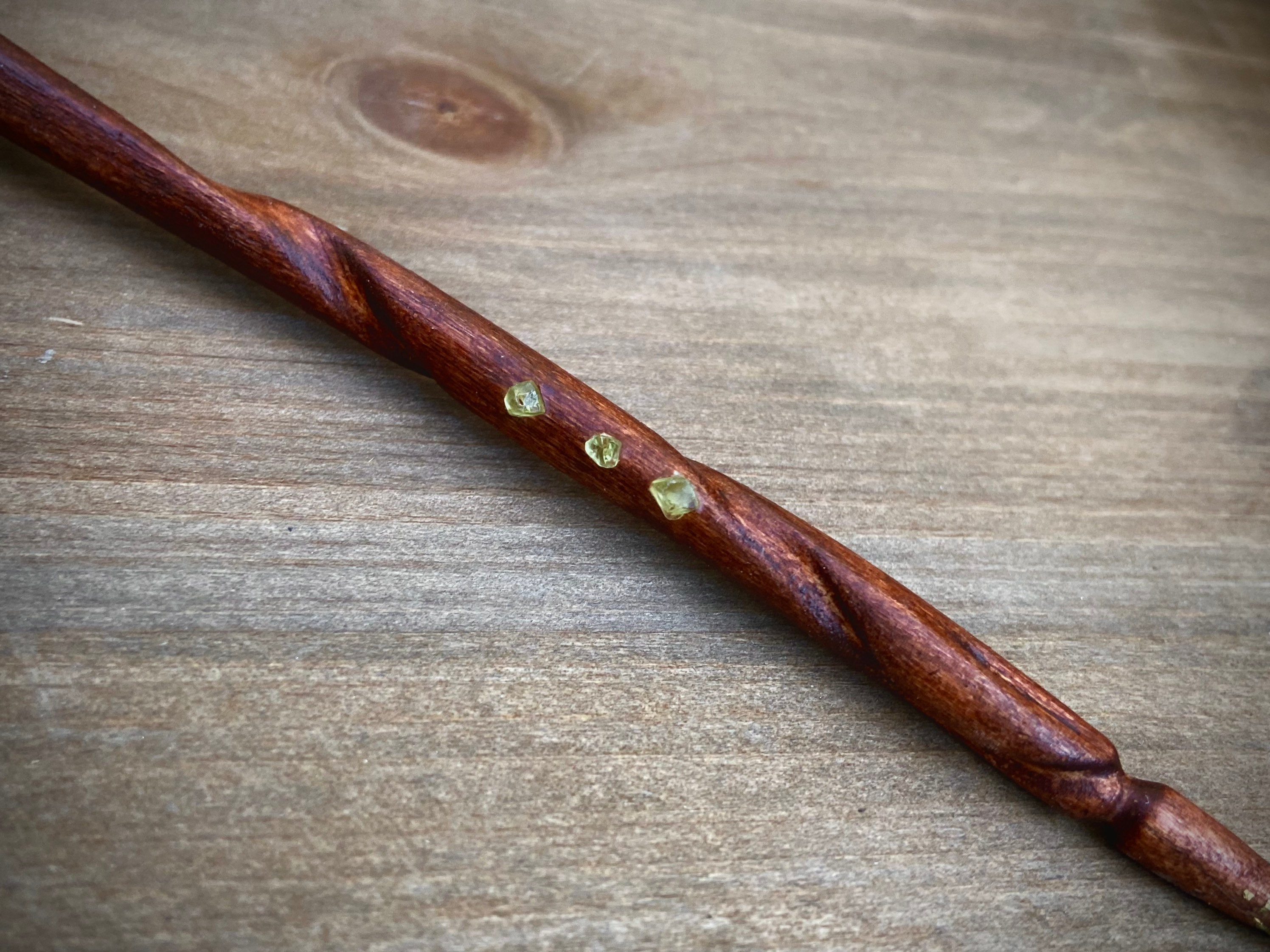 Elemental Alchemists Wand Wood and Crystal Stone Medicine - Etsy