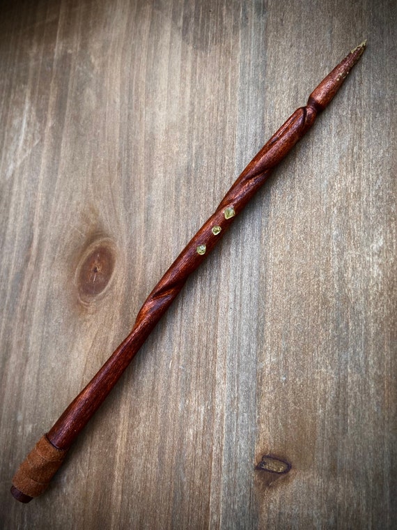 Elemental Alchemists Wand Wood and Crystal Stone Medicine | Etsy