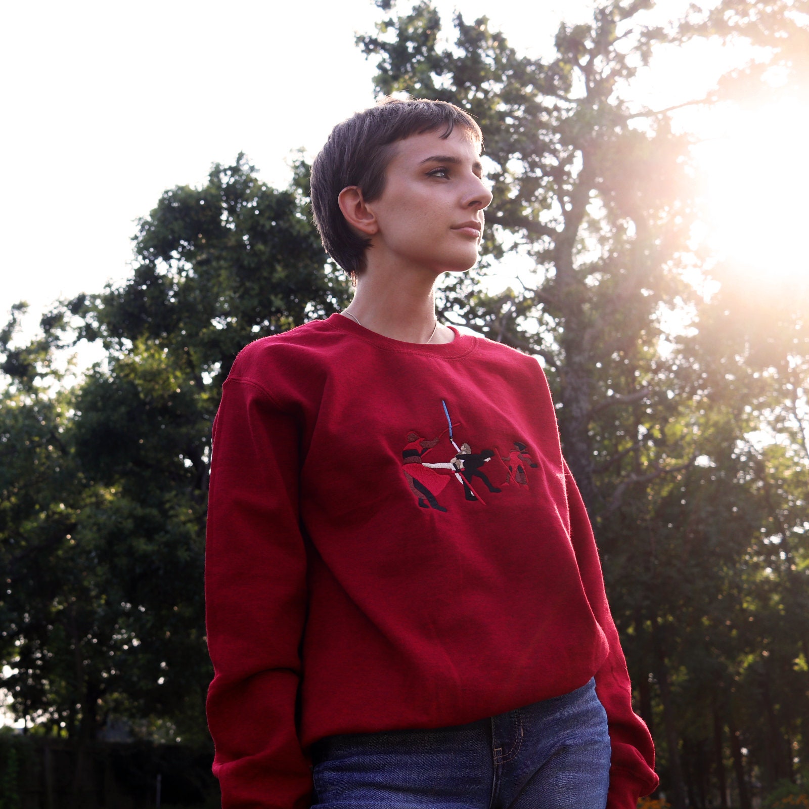 Red Room Reylo Embroidered Sweater - Etsy