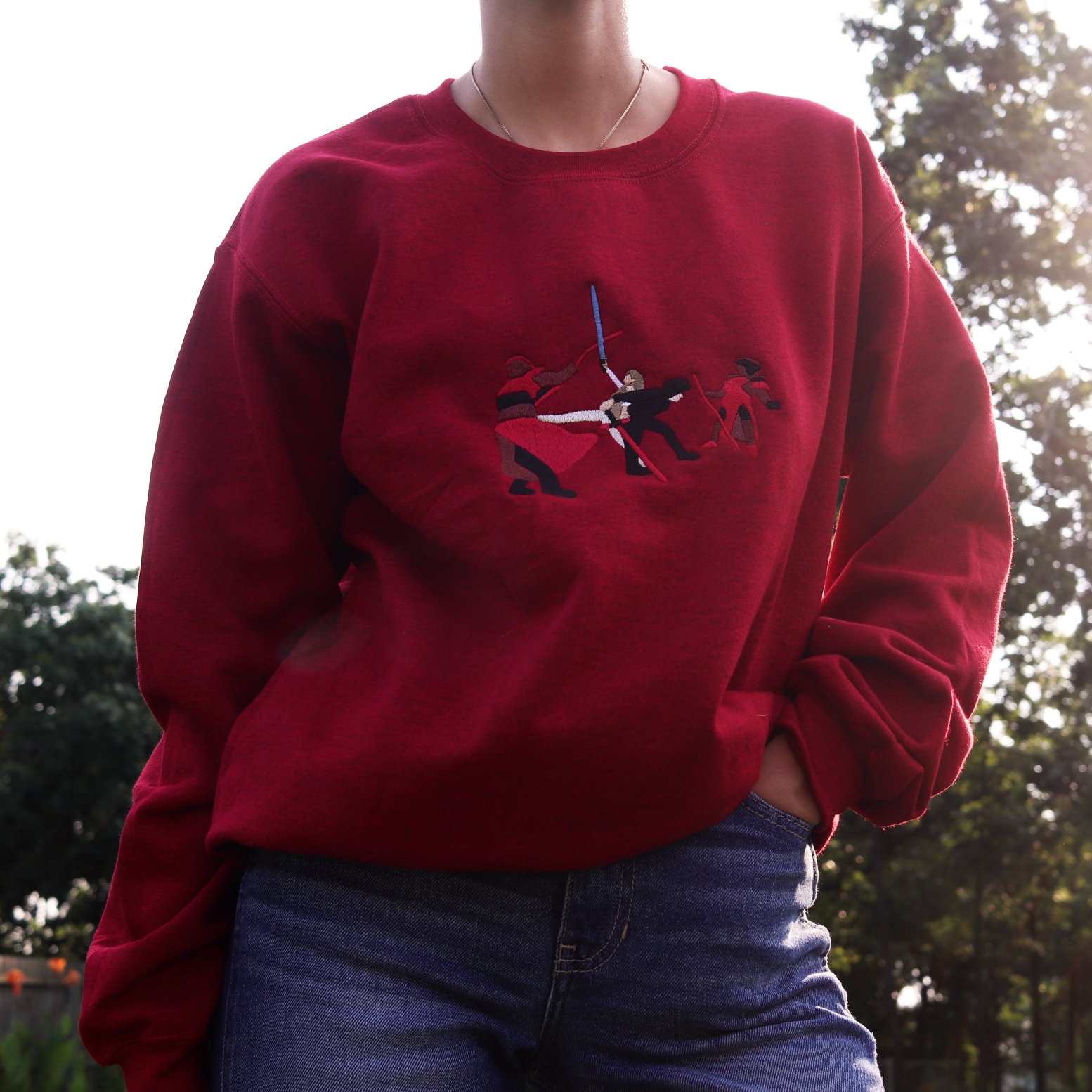 Red Room Reylo Embroidered Sweater - Etsy