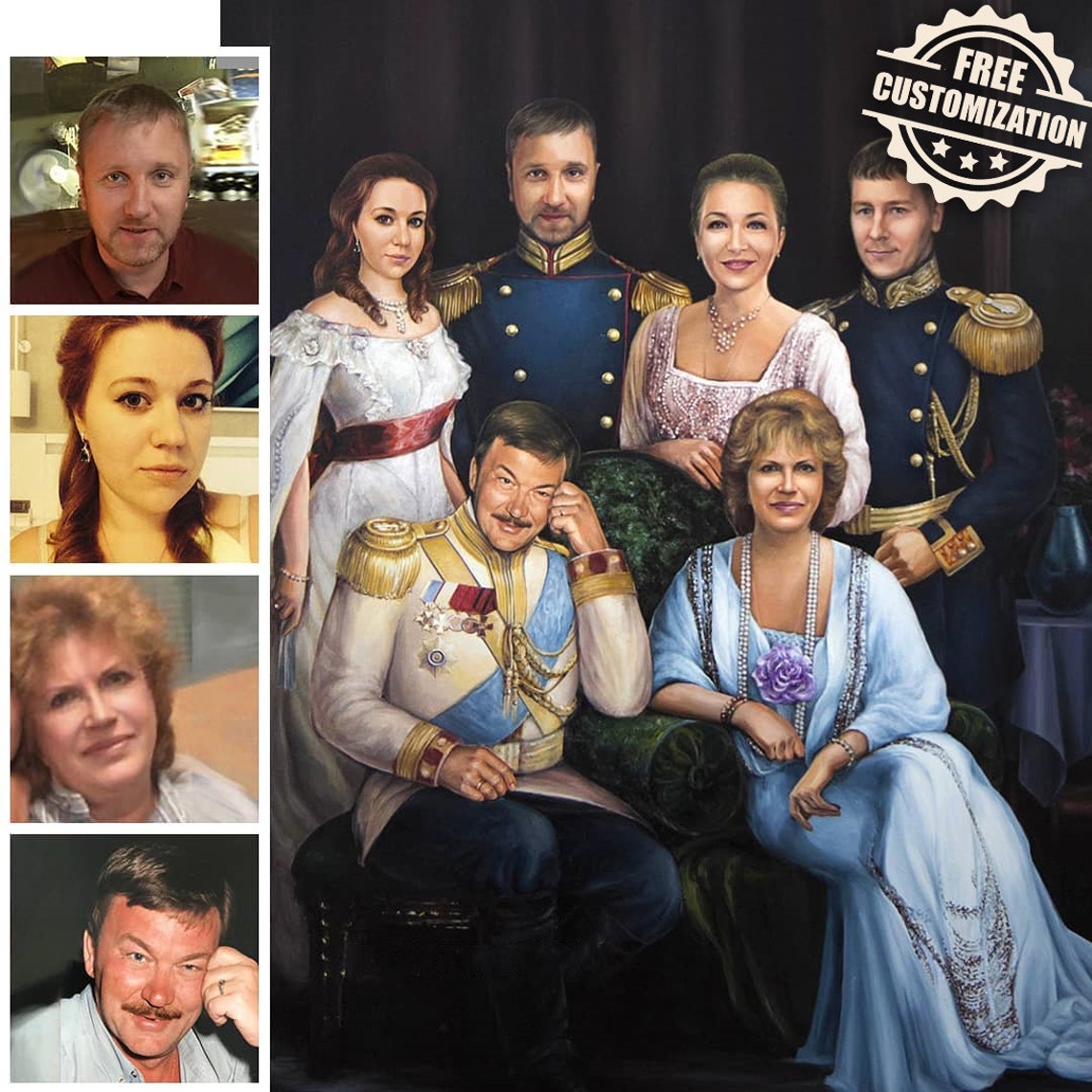 Custom Royal Portrait Family Custom Renaissance Portrait From | Etsy
