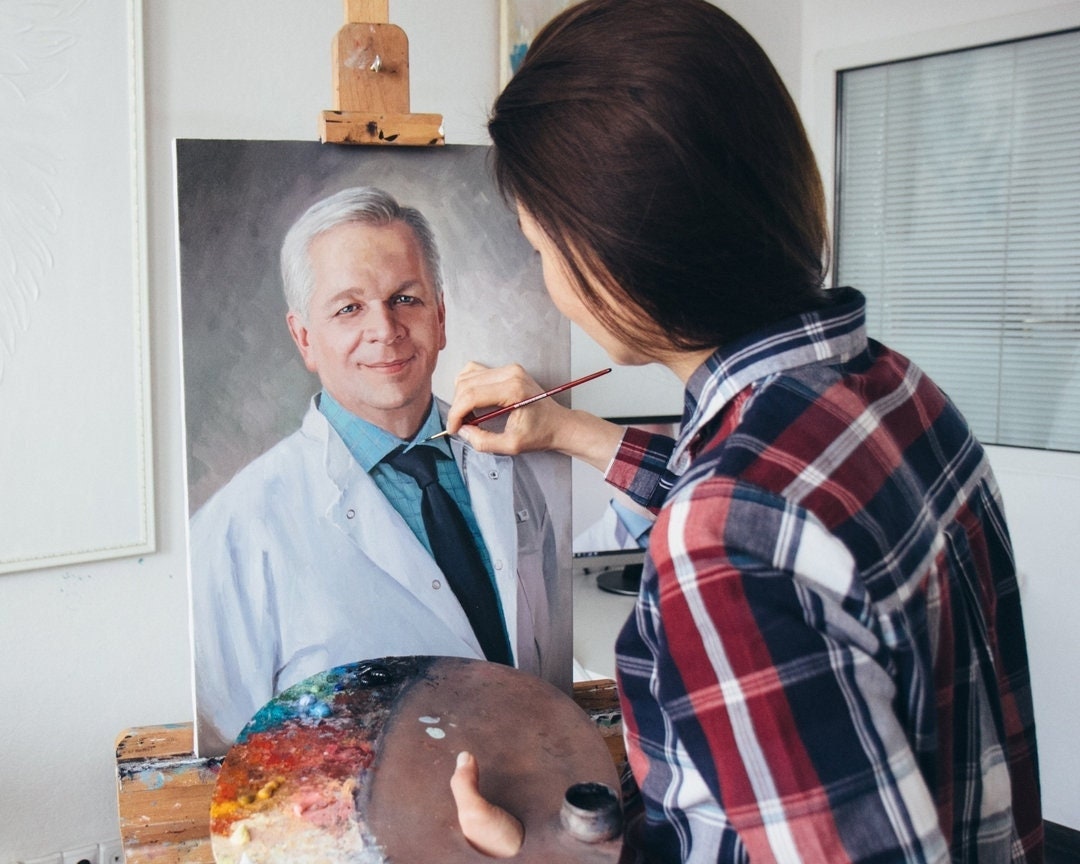 Custom Hand Painted Portrait From Photo, Custom Oil Painting From Photo ...