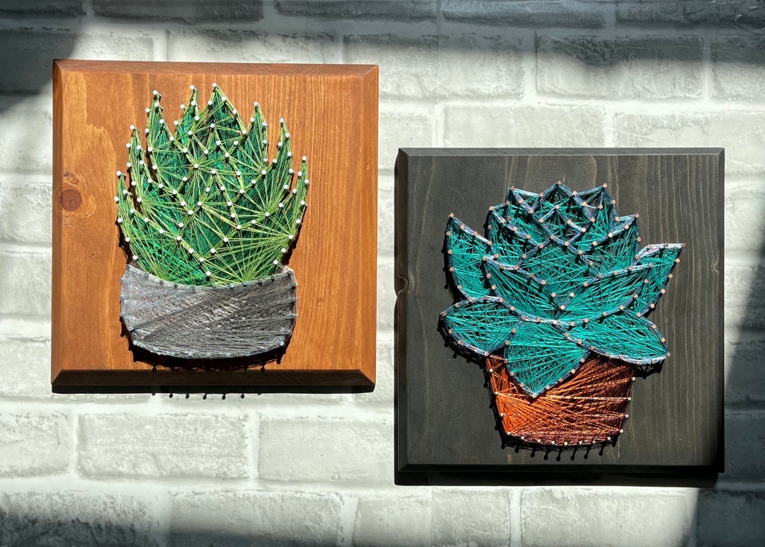 Handmade Succulent String Art - Personalize for Anniversary or Birthday ...