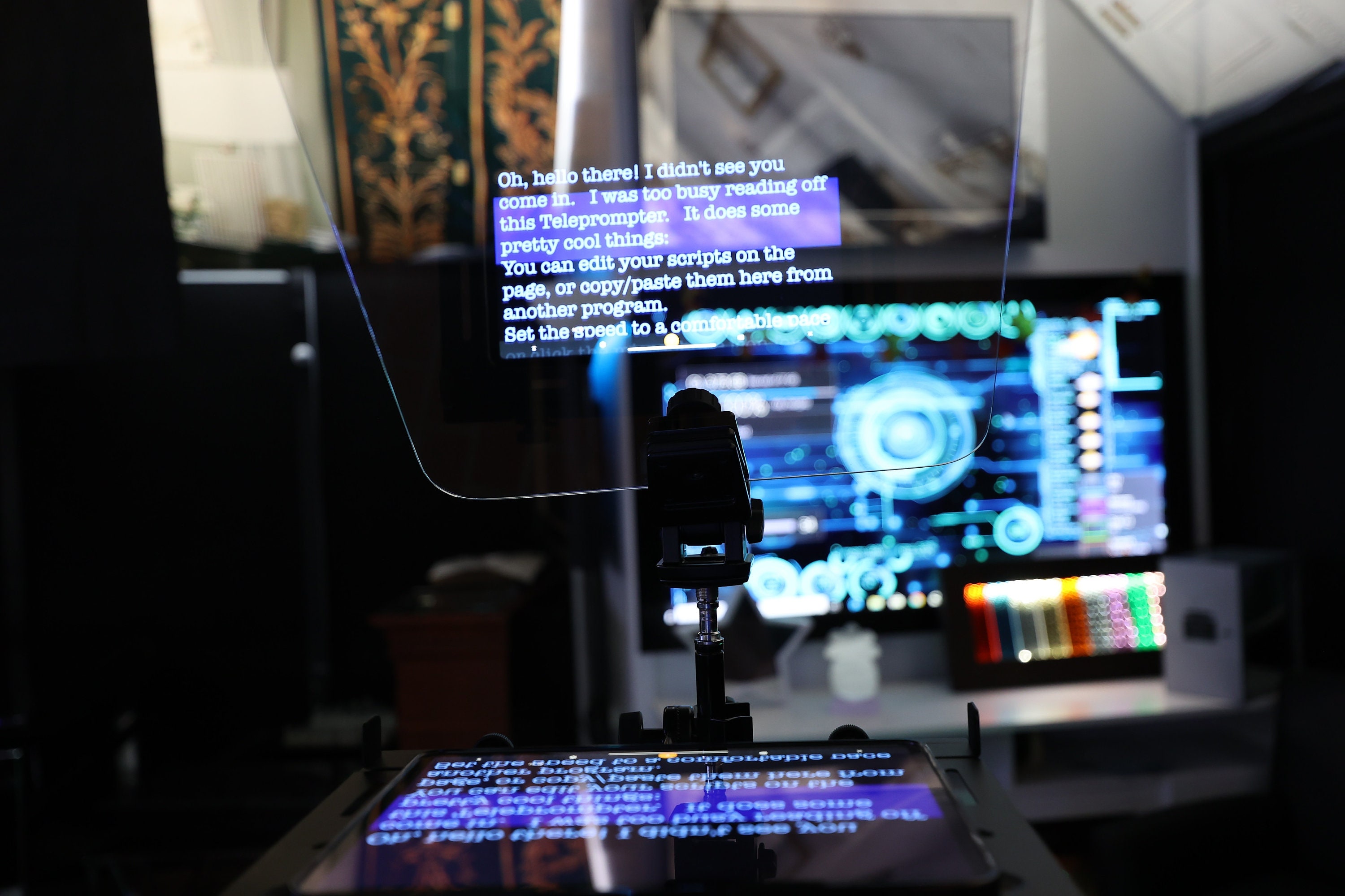 Teleprompter Mirror for Teleprompters Utilizing Free Scrolling ...