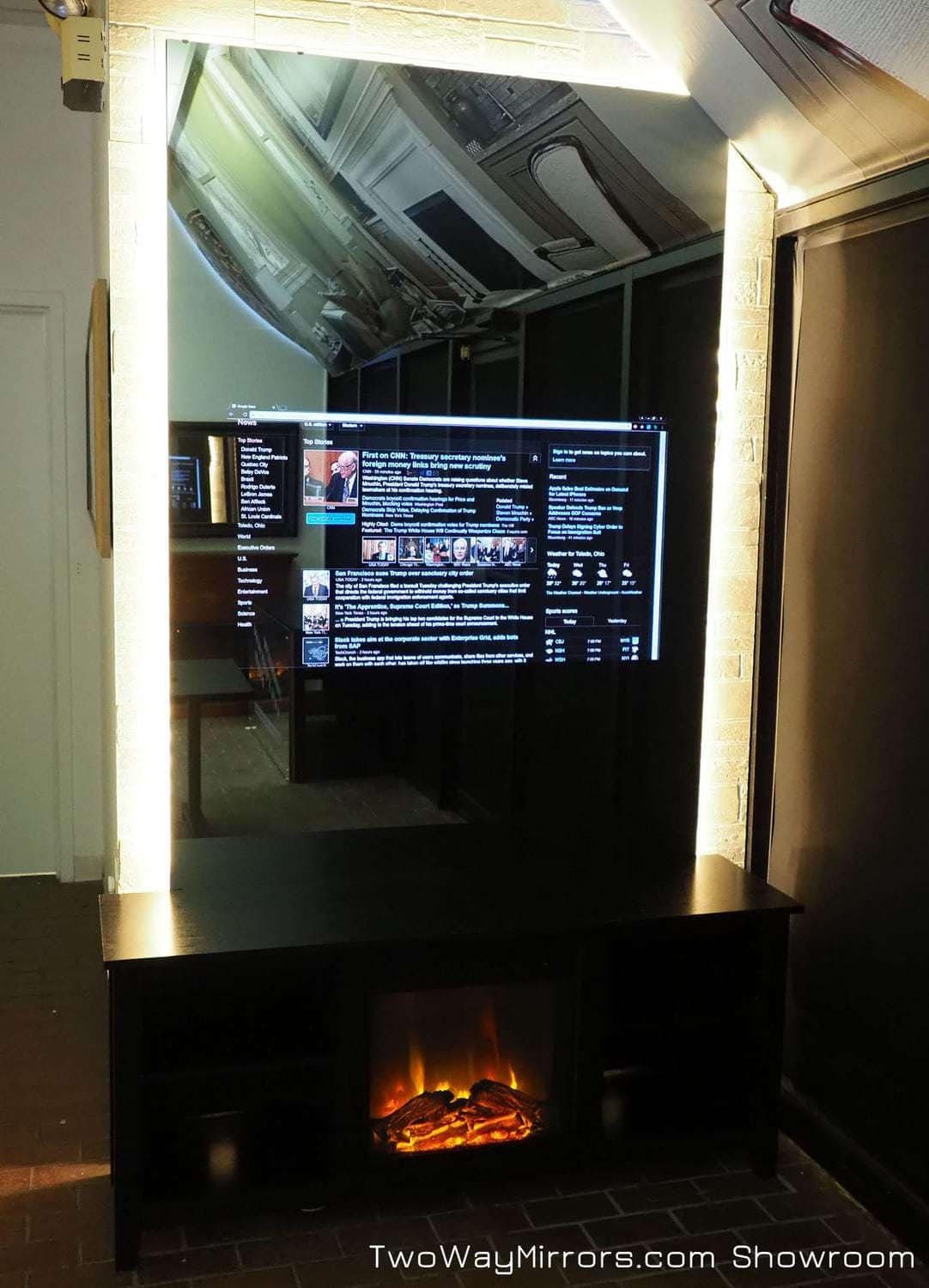 Glass and Framed Smart Mirror Combination for DIY Smart Mirror Projects ...