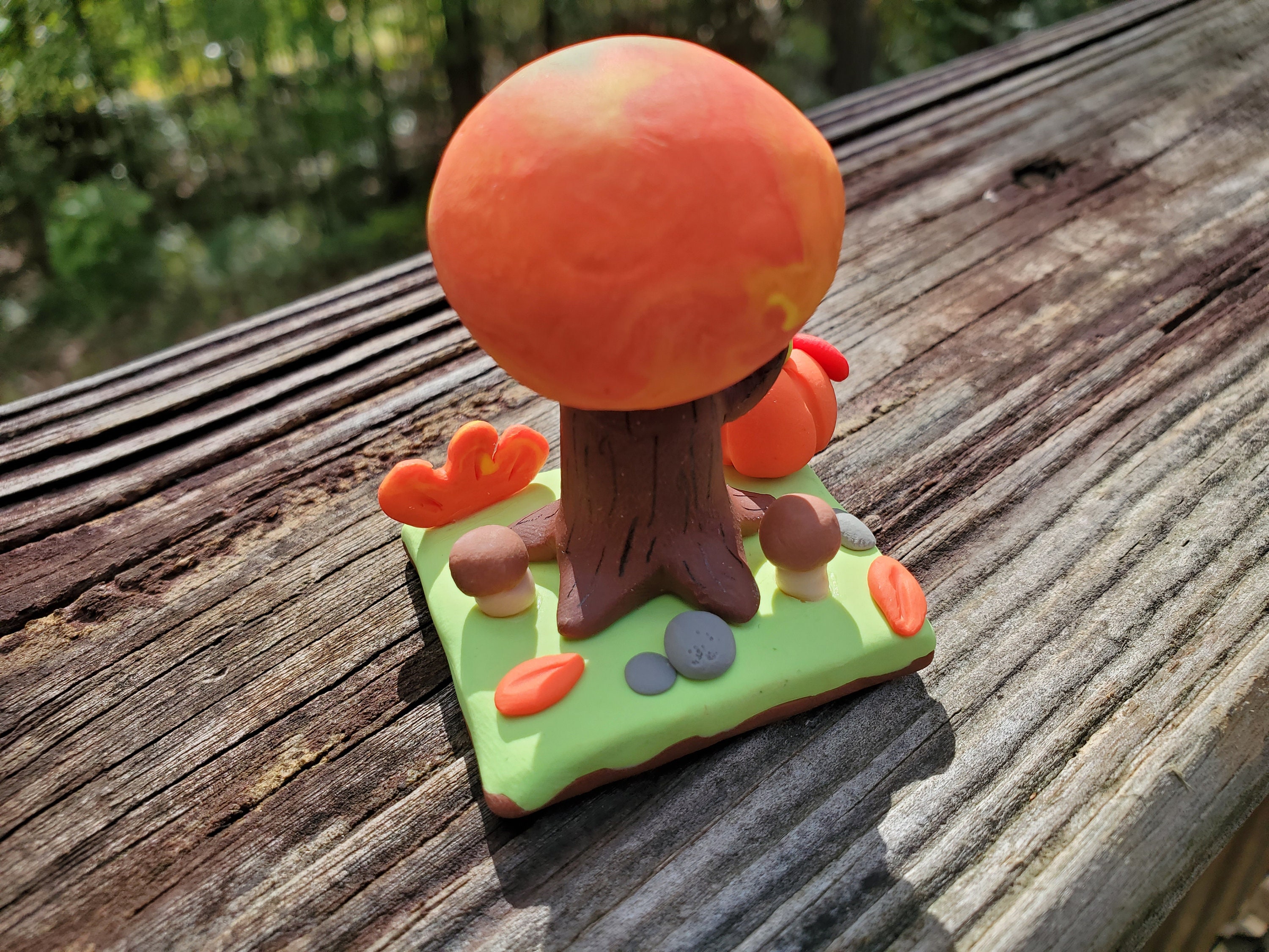 Autumn Tree Diorama | Clay Figurine | Desk Friend | Handmade Clay ...