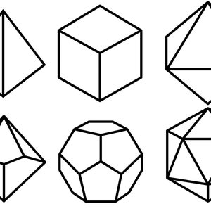 Vinyl Decal - Dice Set - Outline - 6 Pce Set - Etsy