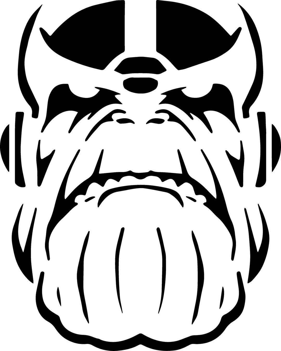 Thanos Head Logo Vinyl Decal - Etsy