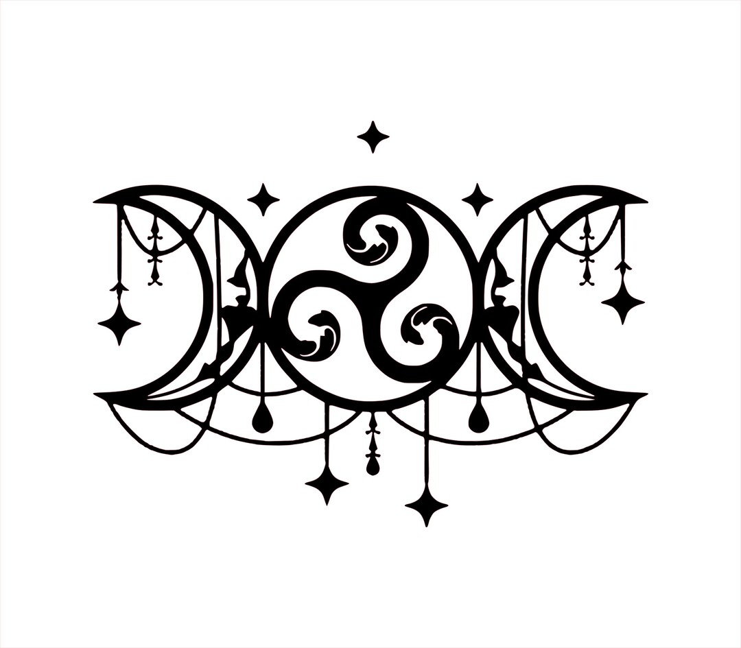 Triple Moon Vinyl Decal - Etsy