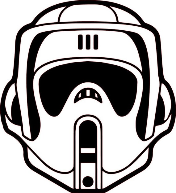 Scout Trooper Helmet Vinyl Decal | Etsy