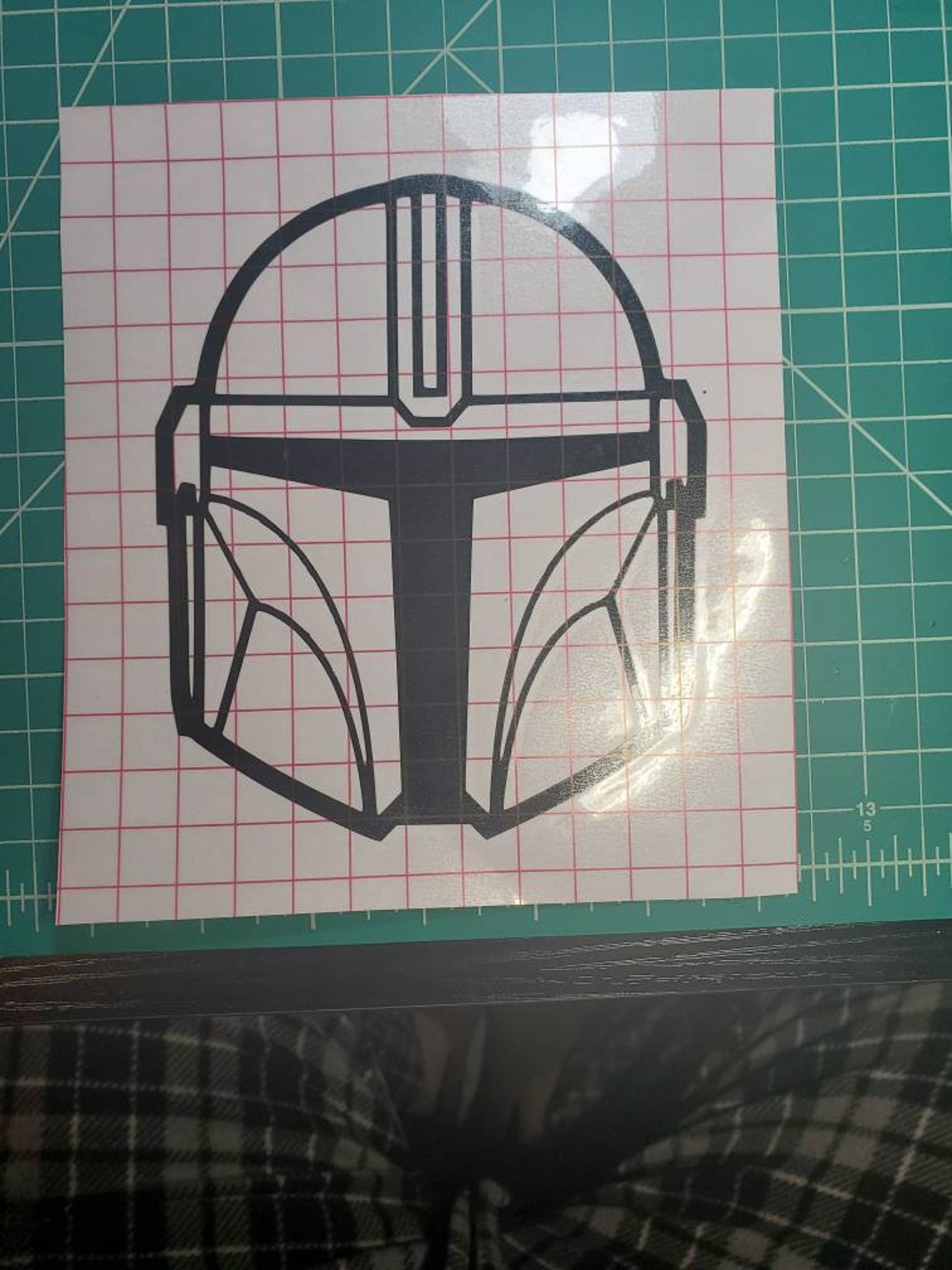 Mandalorian Helmet Vinyl Decal - Etsy