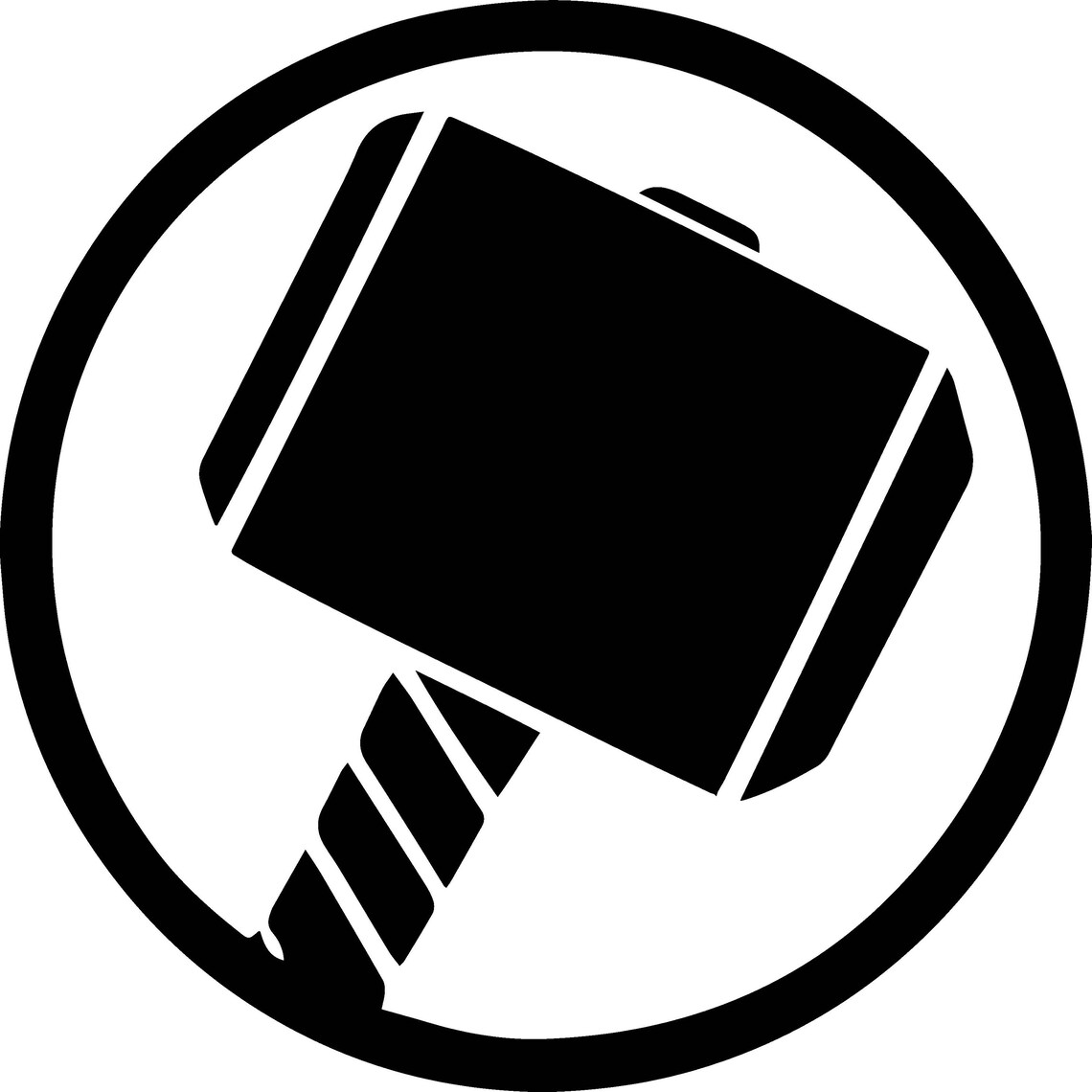 Thor Hammer Logo Vinyl Decal - Etsy Canada