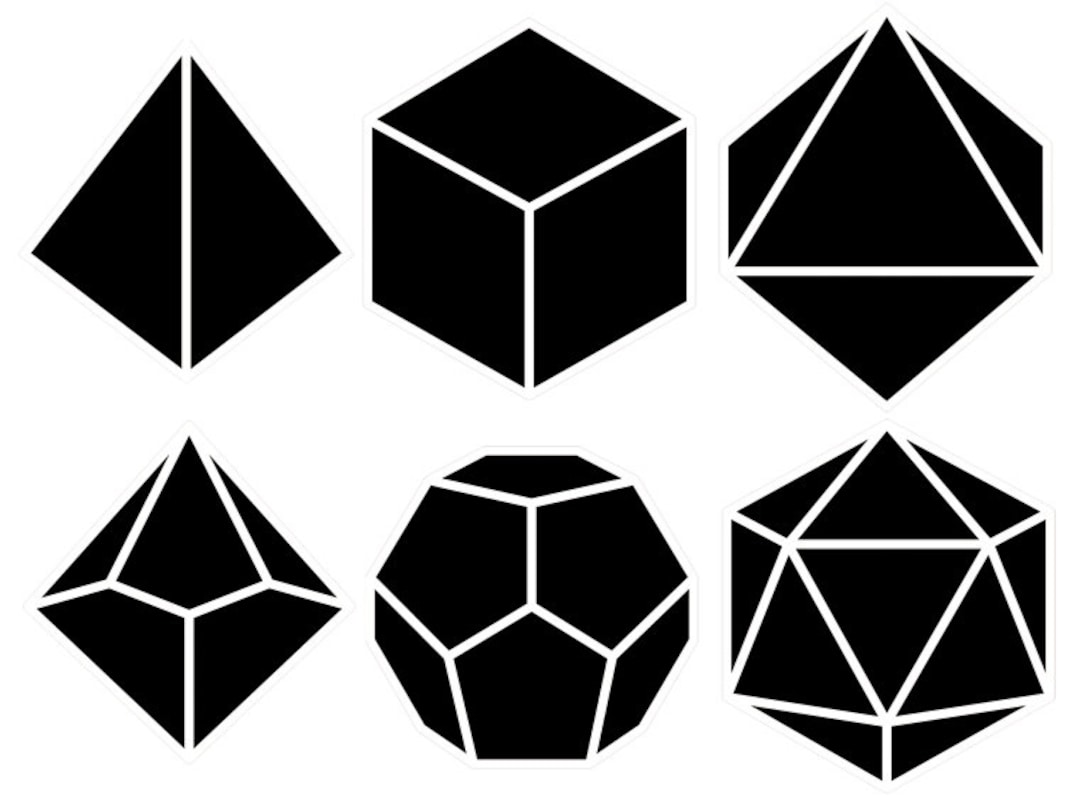 Vinyl Decal - Dice Set - Solid- 6 Pce Set - Etsy