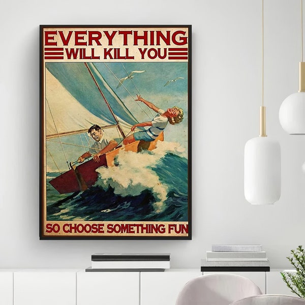 Sailing Poster - Etsy