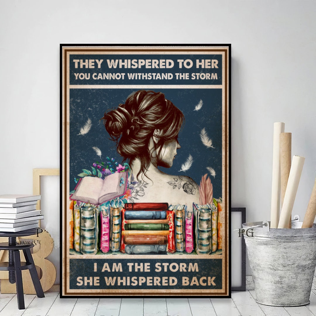 Girl Reading Book Poster, Book Lover Poster, Love Reading Gift, Book ...