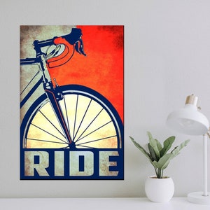Cycling Posters, Bike Ride Poster for Biker, Ride Bicycle Poster ...