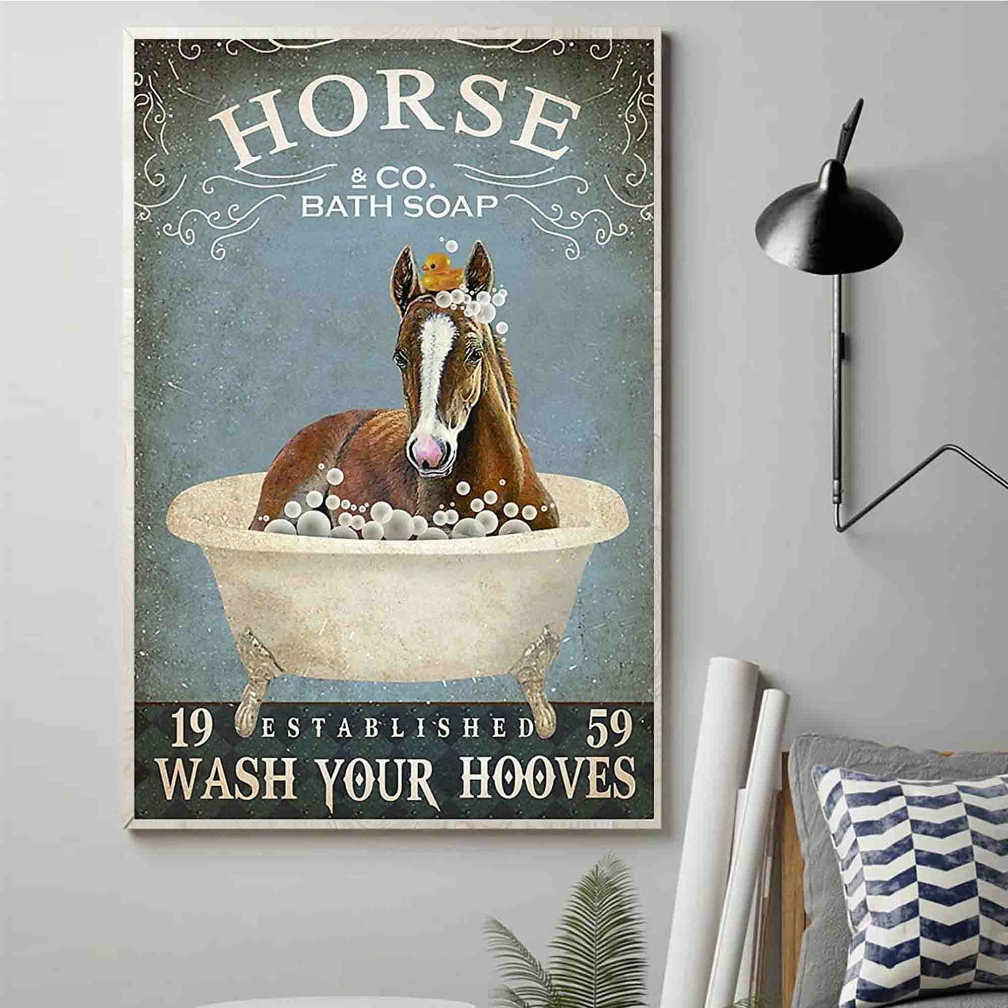Horse Co Bath Soap Poster Horse & Co Bath Soap Wash Your - Etsy