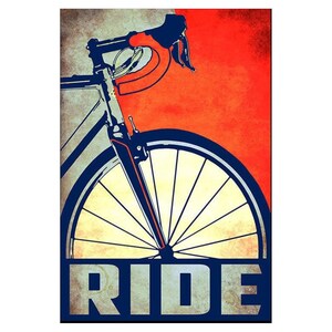 Cycling Posters, Bike Ride Poster for Biker, Ride Bicycle Poster ...