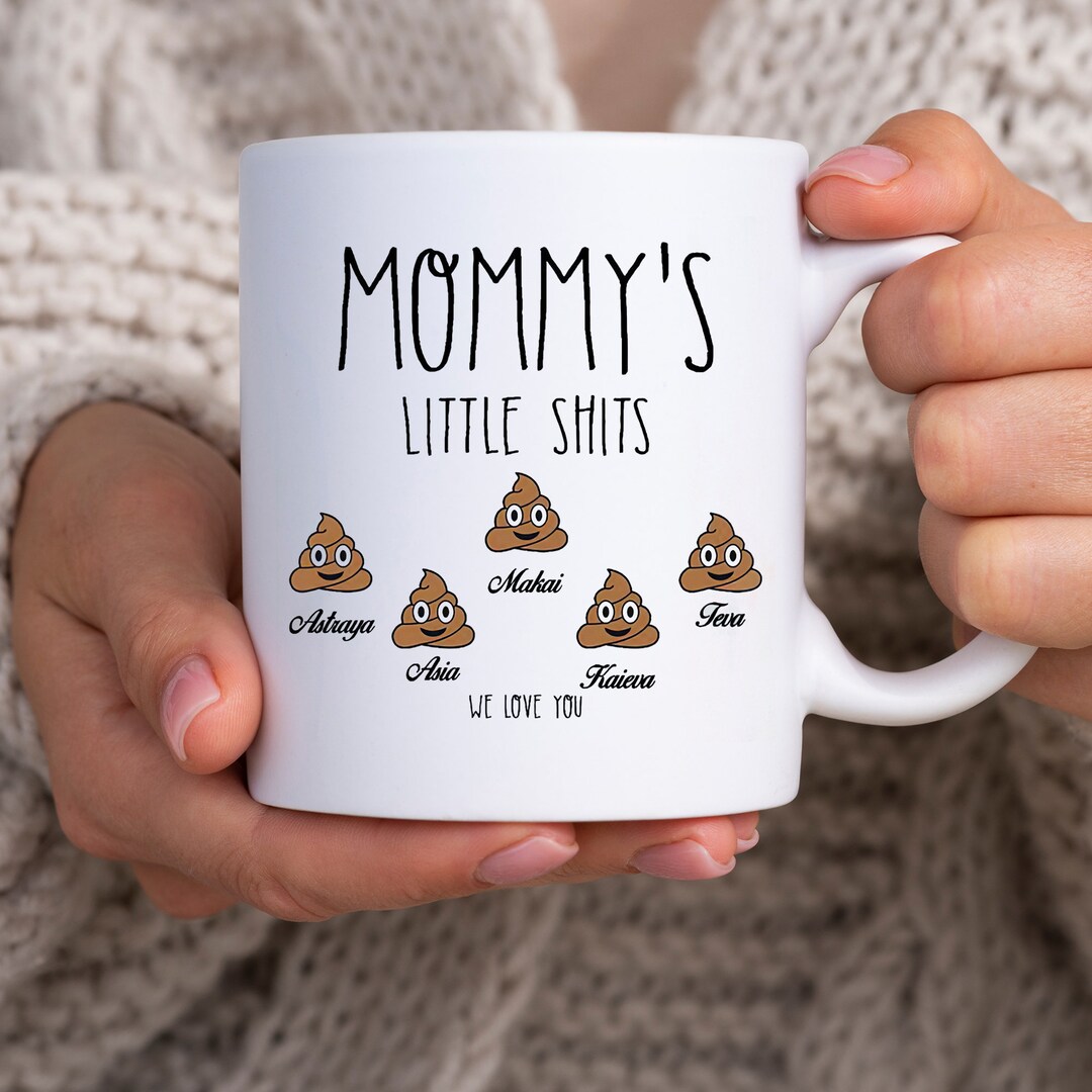 Personalized Children's Name Grandma's Little Shits Mug, Mommy's Little ...