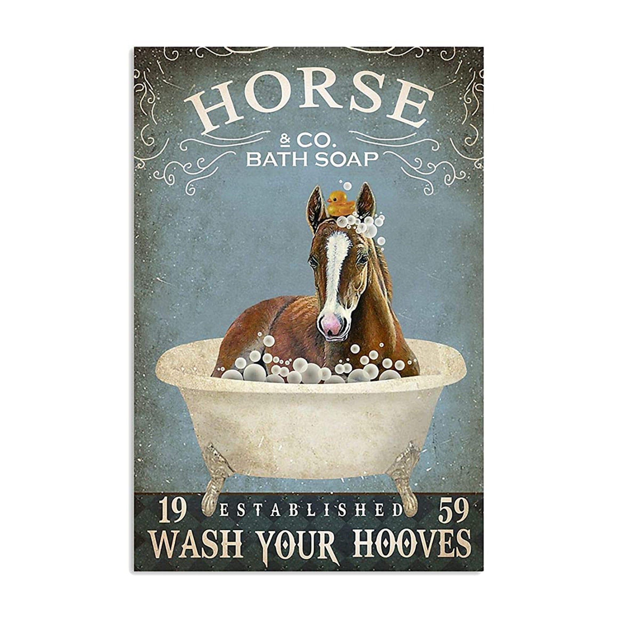 Horse Co Bath Soap Poster Horse & Co Bath Soap Wash Your - Etsy