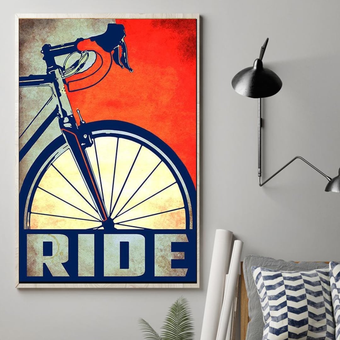 Cycling Posters, Bike Ride Poster for Biker, Ride Bicycle Poster ...