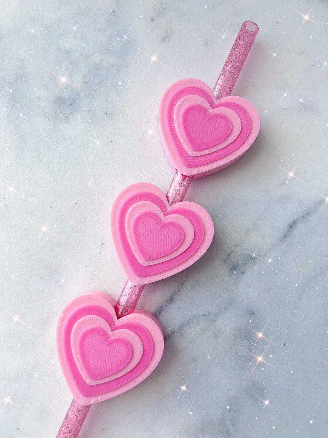 Sweetheart Straw Topper | 3D Printed Straw Topper | Valentine Straw ...
