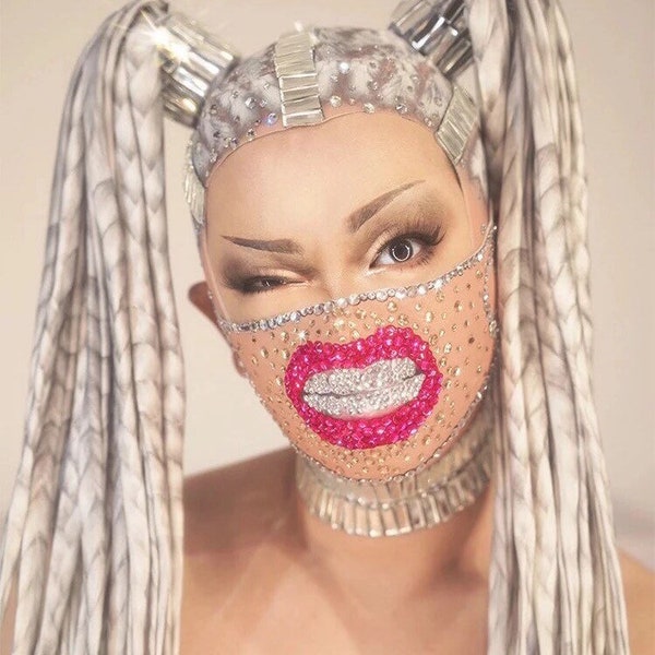 Rhinestone Lips - Etsy