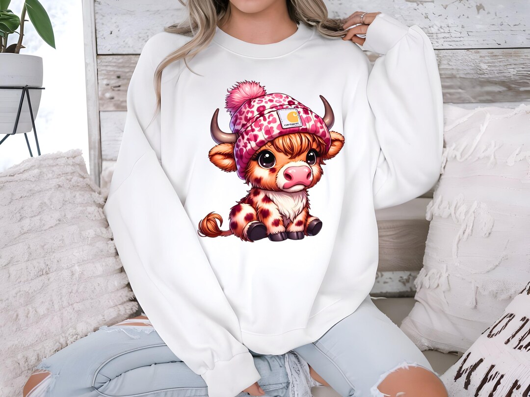 Carhartt Highland Cow Pink Cheetah Hat T-shirt/crewneck/hoodie - Etsy