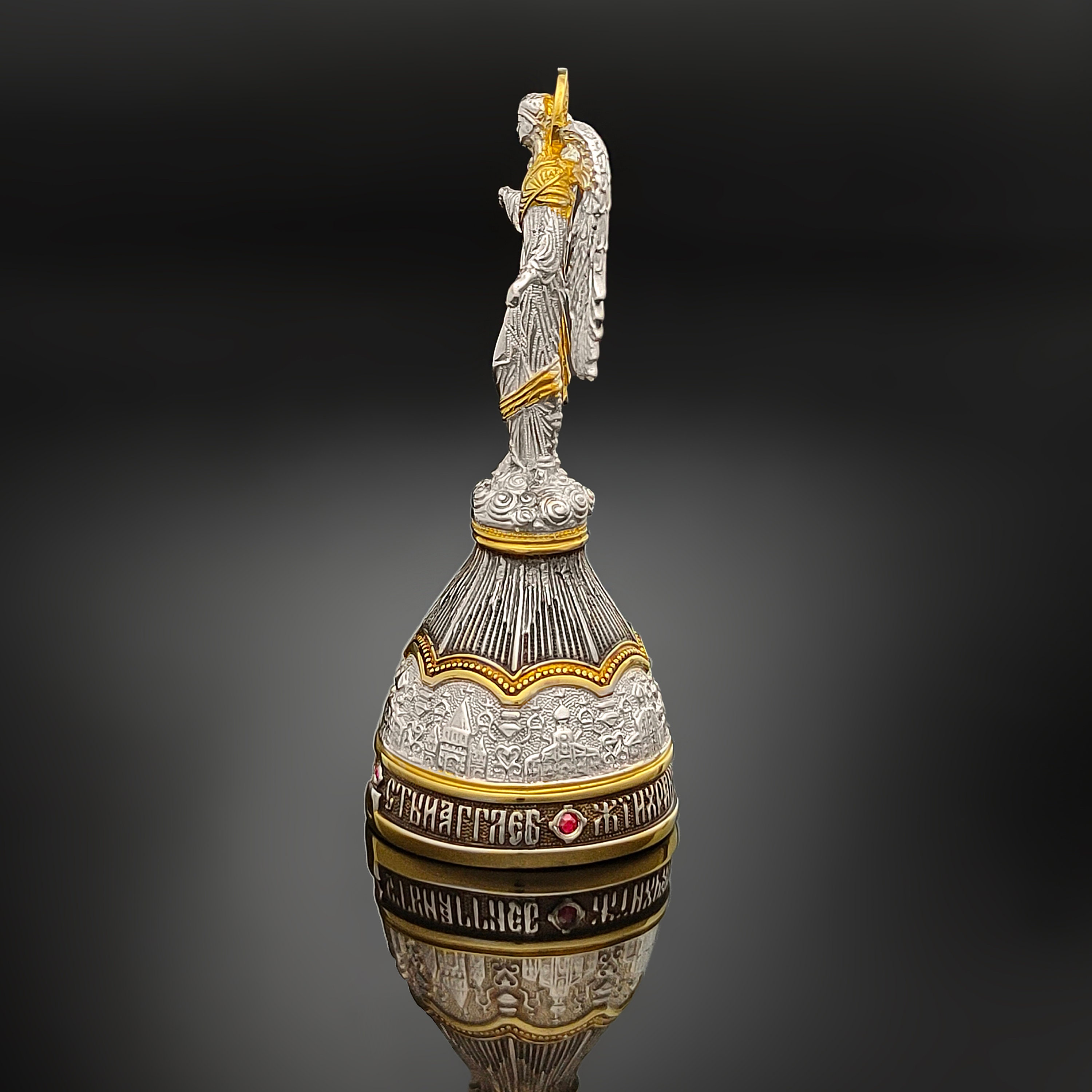 Orthodox Silver Bell 24K Gold Plated Guardian Angel - Etsy