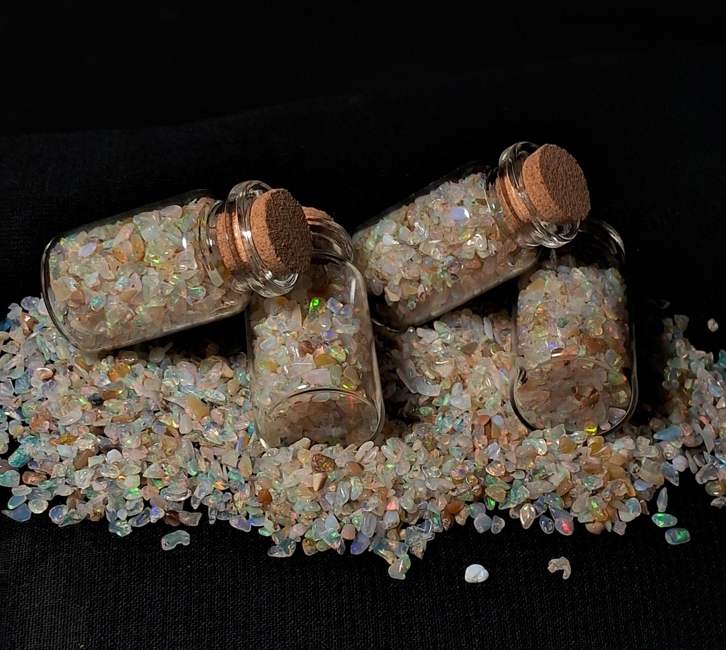 Polish Opal Rough Bottle: Natural Crystal Chips, Healing Stone - Etsy