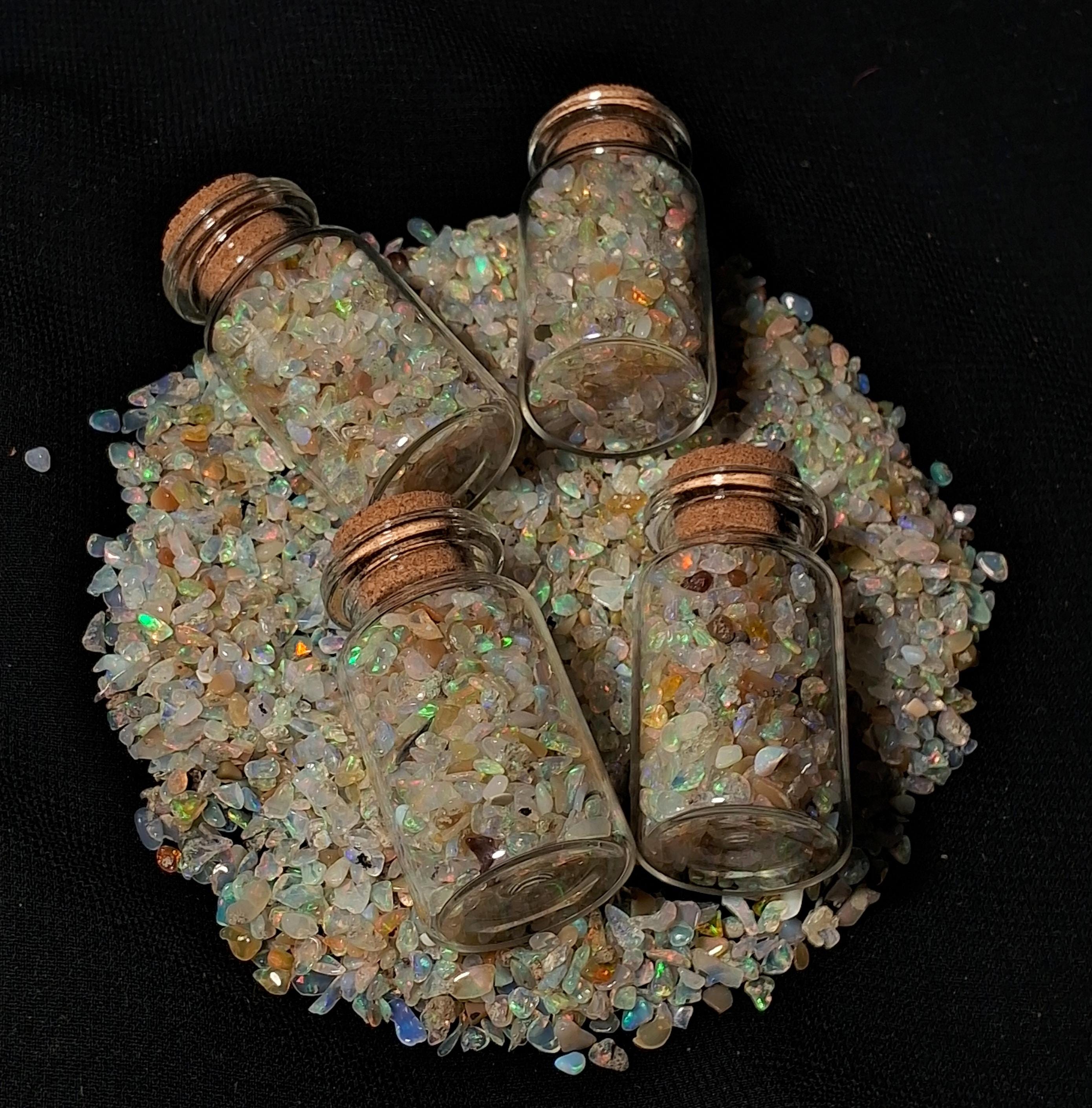 Polish Opal Rough Bottle: Natural Crystal Chips, Healing Stone - Etsy