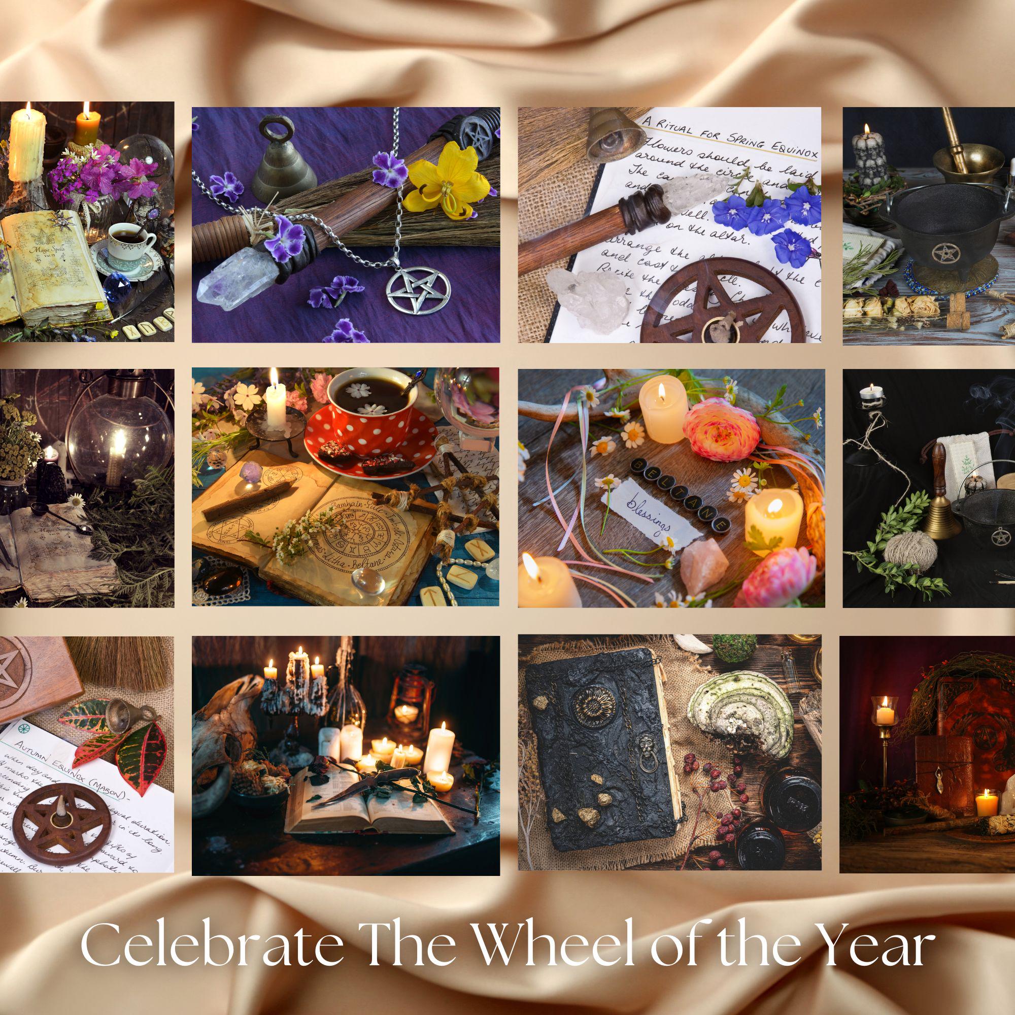 WICCAN CALENDAR 2026 | Moon Phases Astrology Ritual Planner, Festival ...