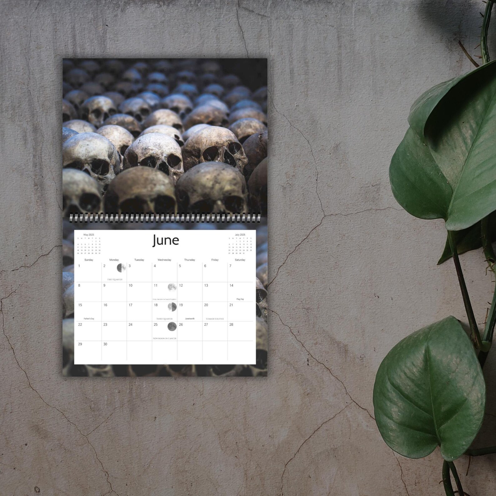 Skull Calendar 2026 | Gothic Horror, Tattoo, Stoic Heavy Metal, Biker ...