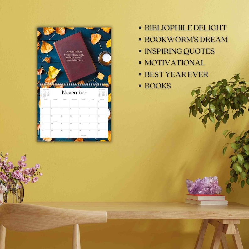 BOOK LOVERS CALENDAR 2026 | Novel Literary Bibliophile Avid Readers ...
