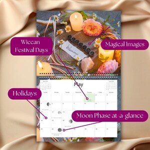 WICCAN CALENDAR 2026 | Moon Phases Astrology Ritual Planner, Festival ...