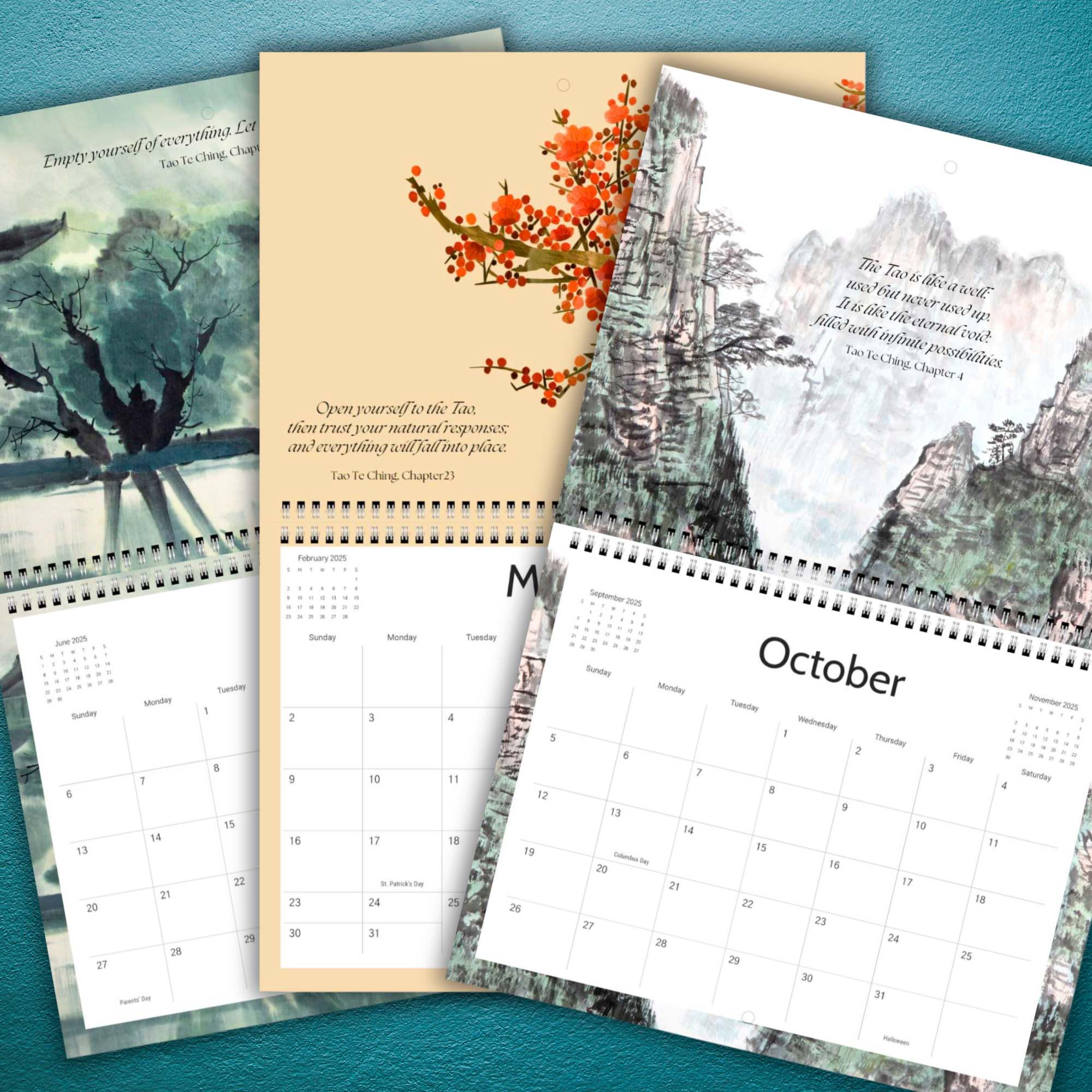 Taoist Wisdom Calendar 2026 | Chinese Philosophy Tao Te Ching Quotes ...