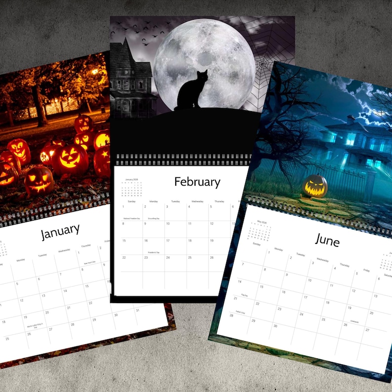 HALLOWEEN Every Day Calendar 2026 | Year-round Spooky Vibes | Gothic ...