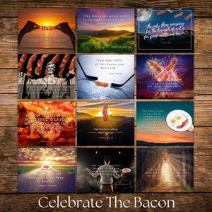 BACON Calendar 2025 | Inspirational Quotes Irreverent Parody Humor ...