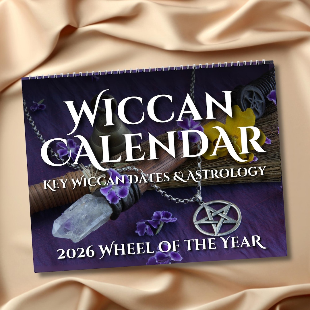 WICCAN CALENDAR 2026 | Moon Phases Astrology Ritual Planner, Festival ...