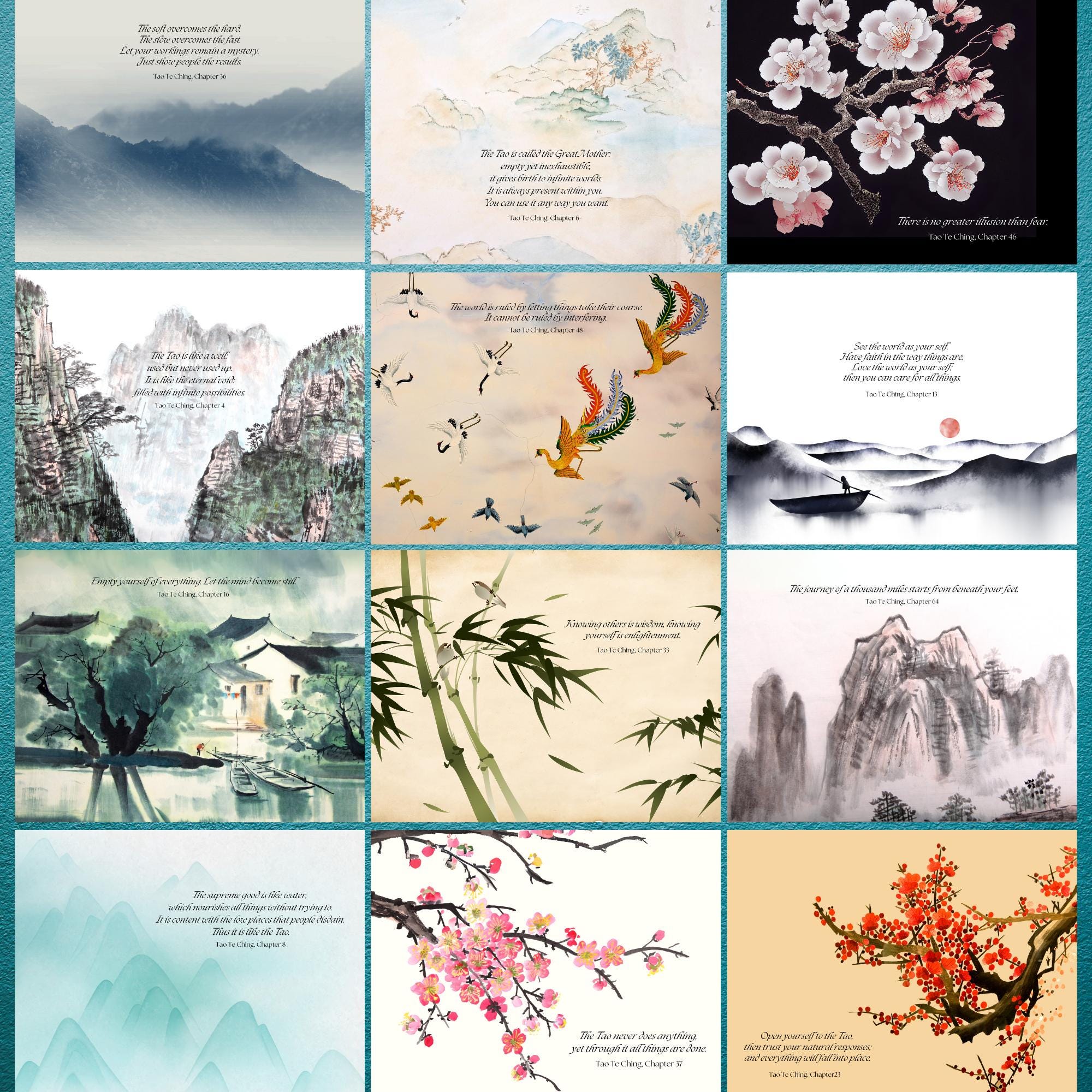 Taoist Wisdom Calendar 2026 | Chinese Philosophy Tao Te Ching Quotes ...