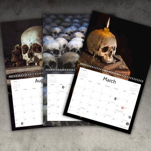 Skull Calendar 2025: Gothic, Horror, Tattoo, Stoic, Heavy Metal, Biker ...