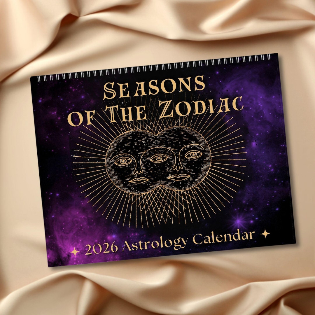 ASTROLOGY CALENDAR 2026 Zodiac Signs | Moon Phases At-a-glance | Lunar ...