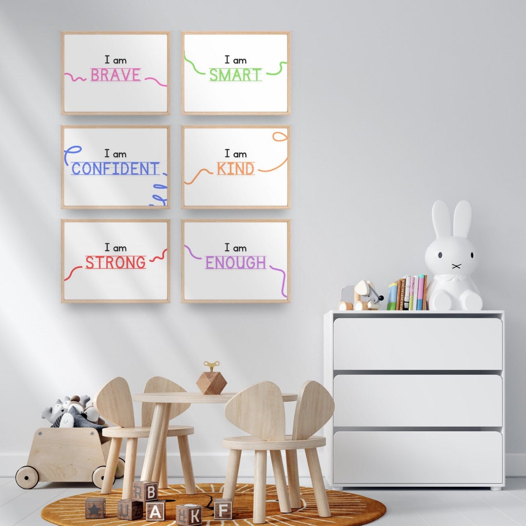 6-pack Kid Affirmations Wall Art Printable PDF Digital - Etsy