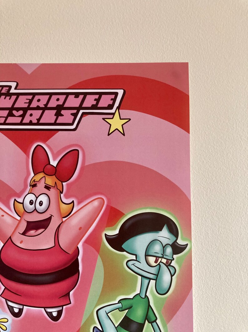Powerpuff Sponge Poster - Etsy