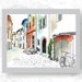 Provence Wall Art. Colorful Urban Sketch Watercolour. Hand Drawn Line ...