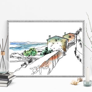 Provence Wall Decor. Printable Image. Nice Landscape. Romantic Provence ...