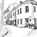 Wall Art. Printable Urban Sketch. Vilnius. Lithuania. Hand Drawn Style ...