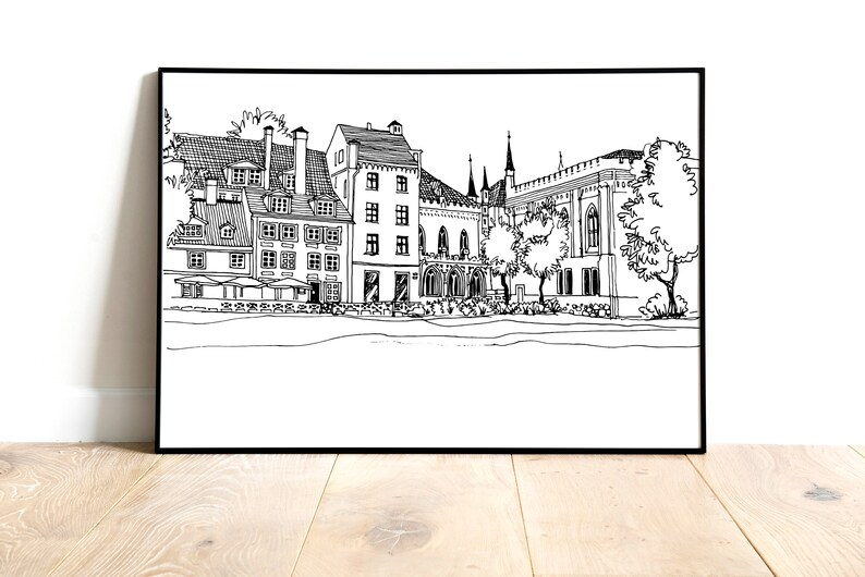 Riga Wall Art. Printable Image. Wall Decor. Urban Landscape ...